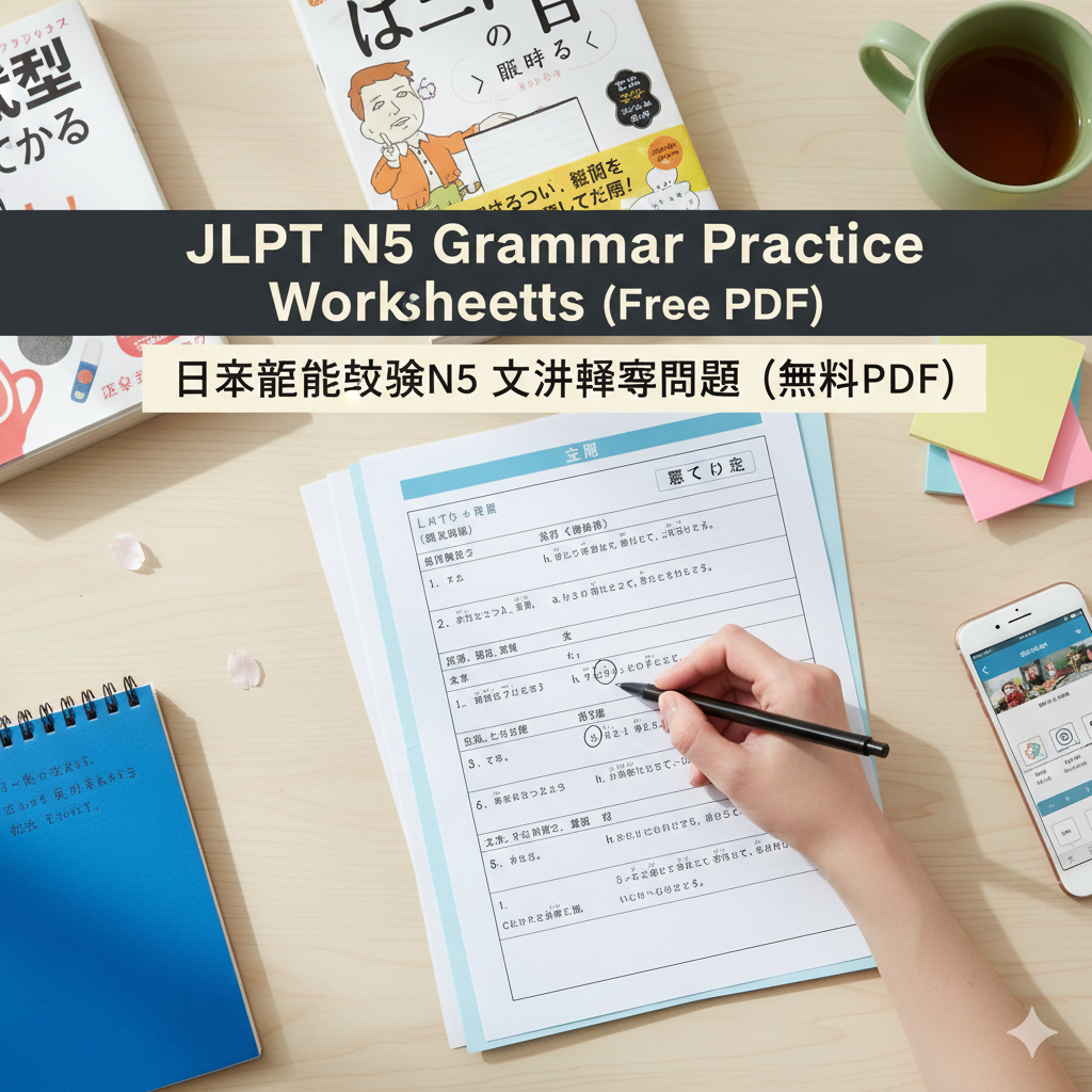 JLPT N5 Grammar Practice Worksheets (Free PDF) - JLPT Samurai